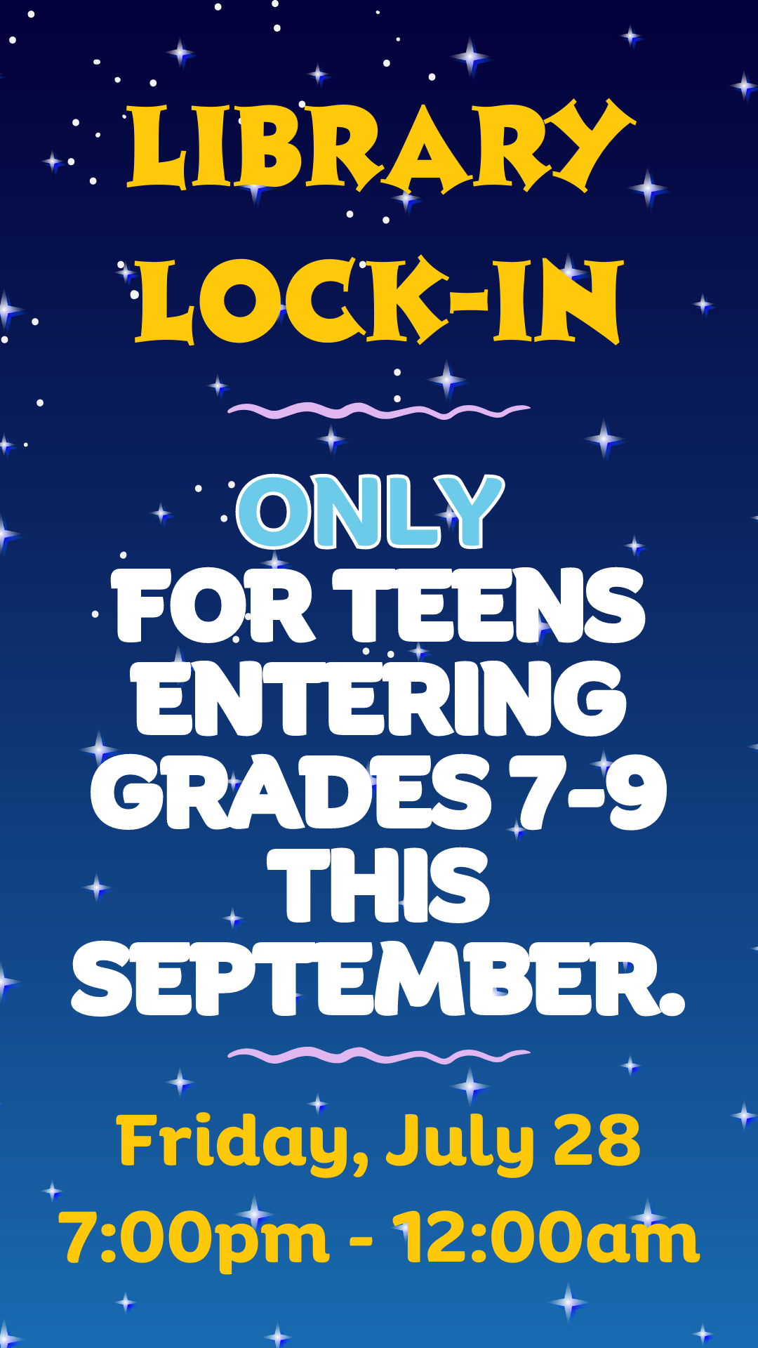 TEEN LIBRARY LOCK-IN | Sayville Library