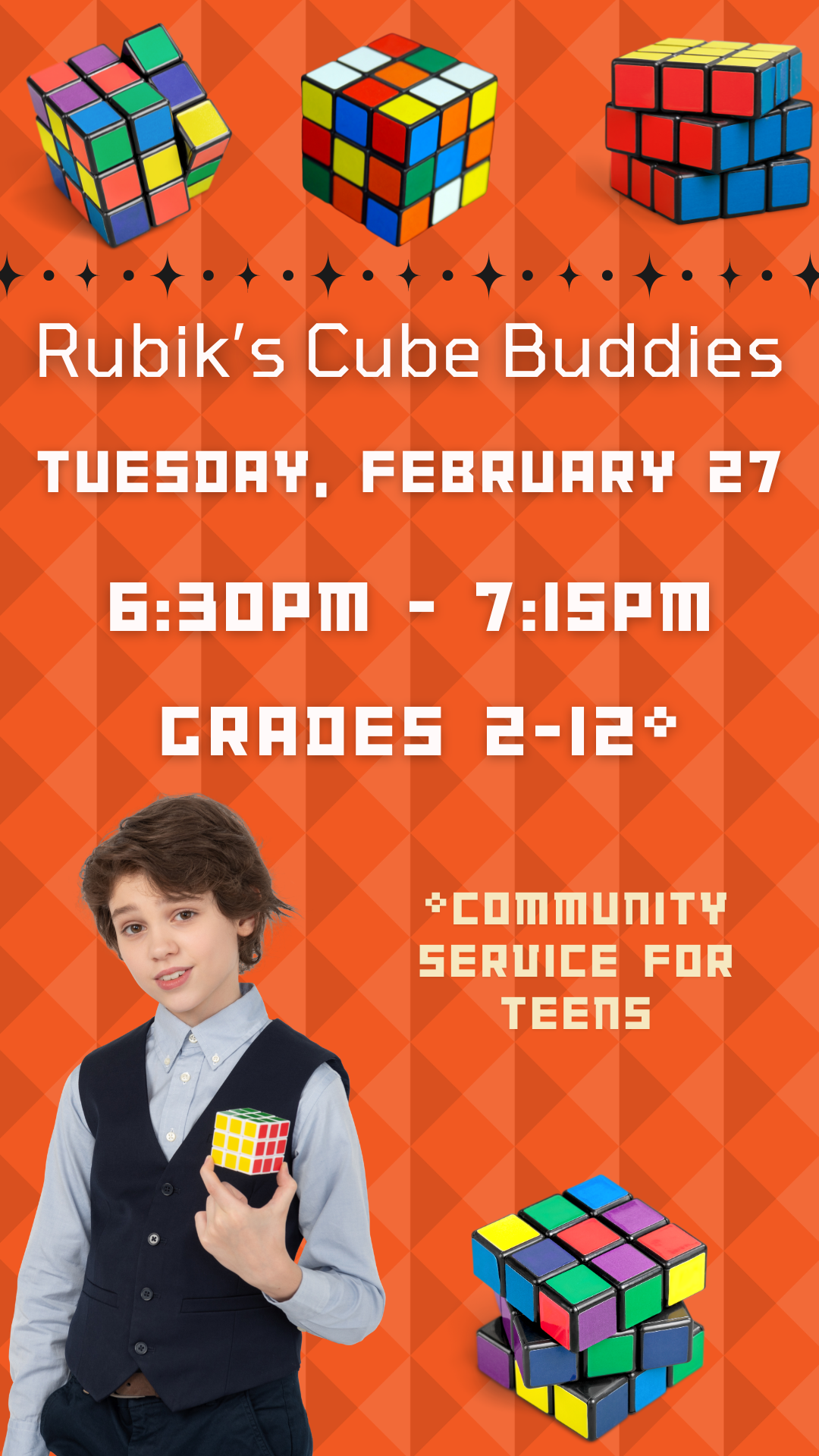 Rubik's Cube Buddies | Sayville Library